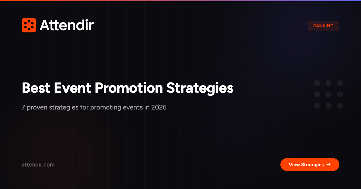 Best Event Promotion Strategies in 2026 — 7 Proven Methods Ranked